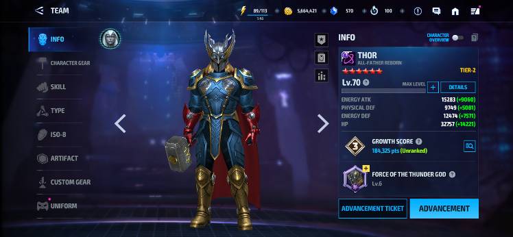 On my journey to T3 Thor - MARVEL Future Fight