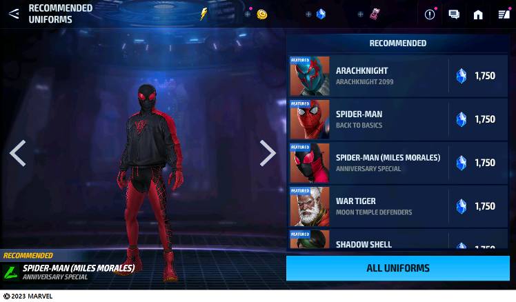 Uniform Guide - MARVEL Future Fight