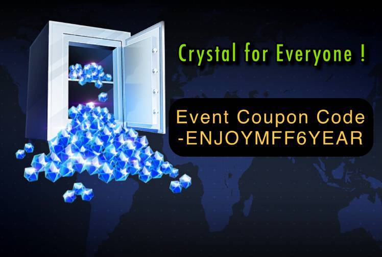 FREE CRYSTAL CODES : ENJOYMFF6YEAR - MARVEL Future Fight