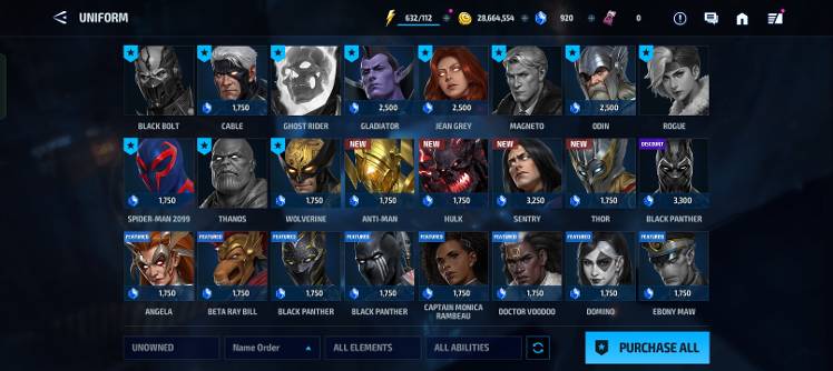 When do all these seasonal uniforms come up?? - MARVEL Future Fight