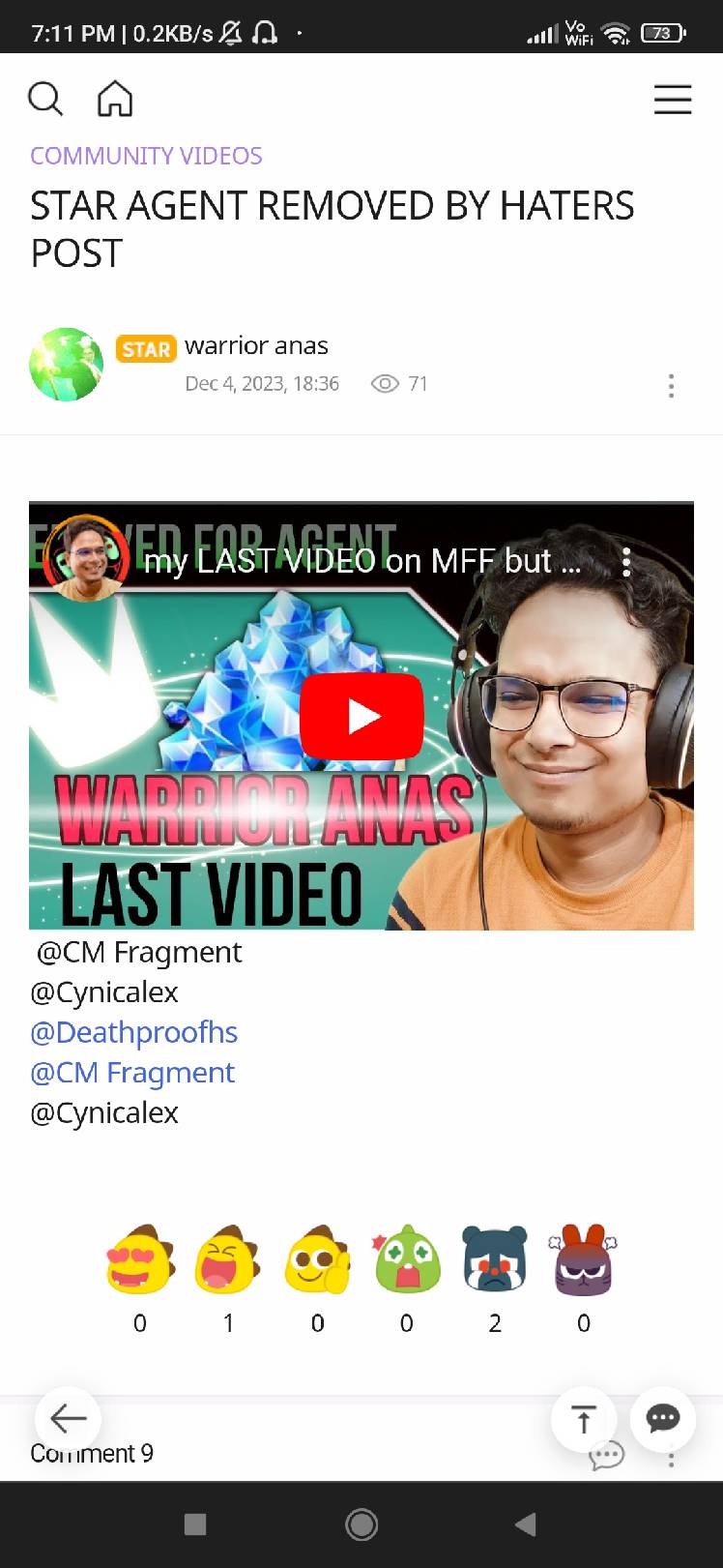 My opinion regarding anas gaming - MARVEL Future Fight