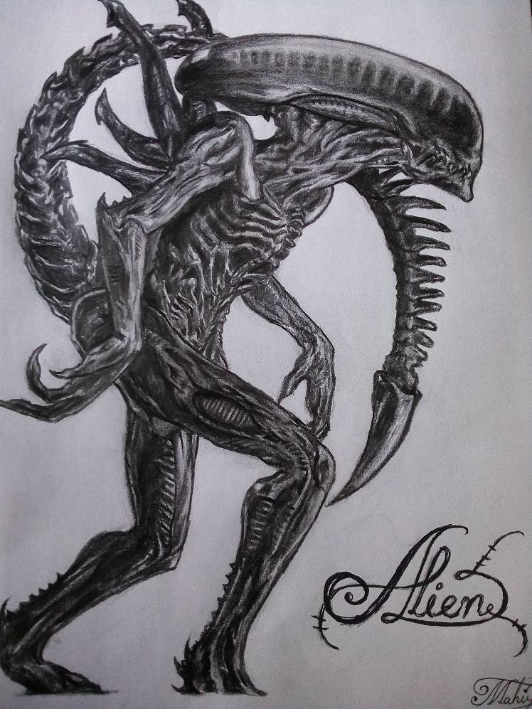 Marvel have rights to Alien franchise so just sharing my Alien sketch ...