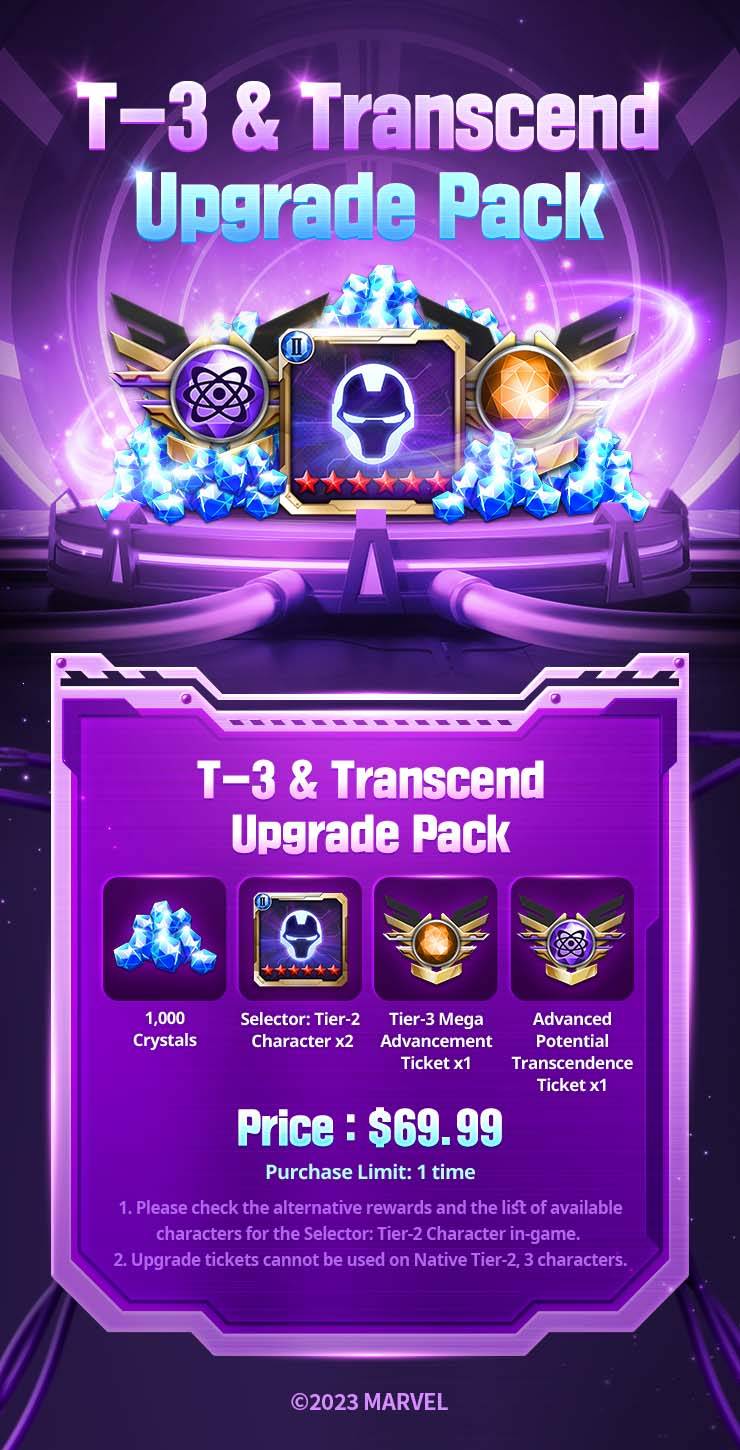 T-3 & Transcend Upgrade Pack - MARVEL Future Fight
