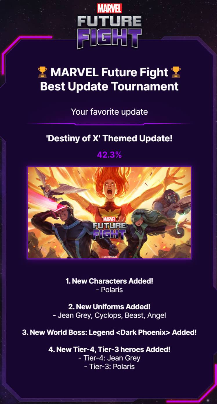 [Best Update Tornament / davelf] - MARVEL Future Fight