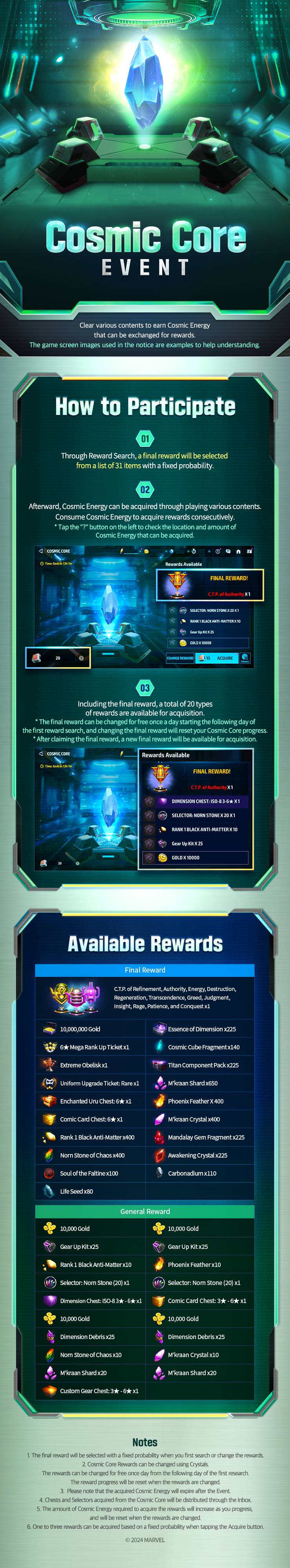 Cosmic Core Event - MARVEL Future Fight