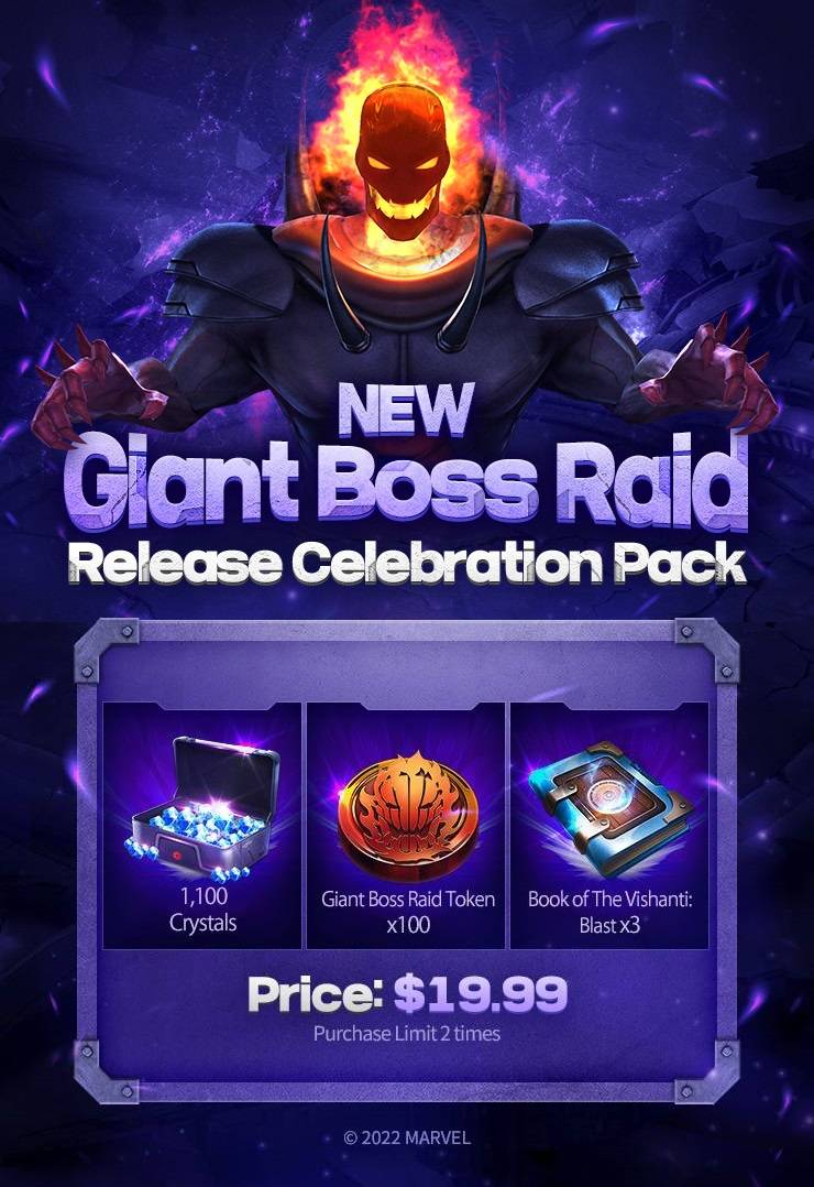 New Giant Boss Raid Release Celebration Pack - MARVEL Future Fight