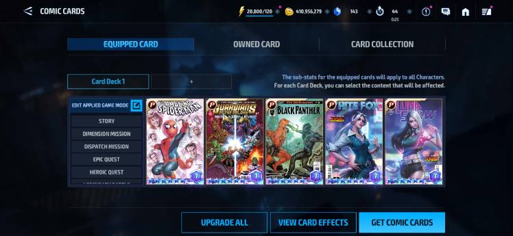 My dream card stats... As a f2p its hard - MARVEL Future Fight