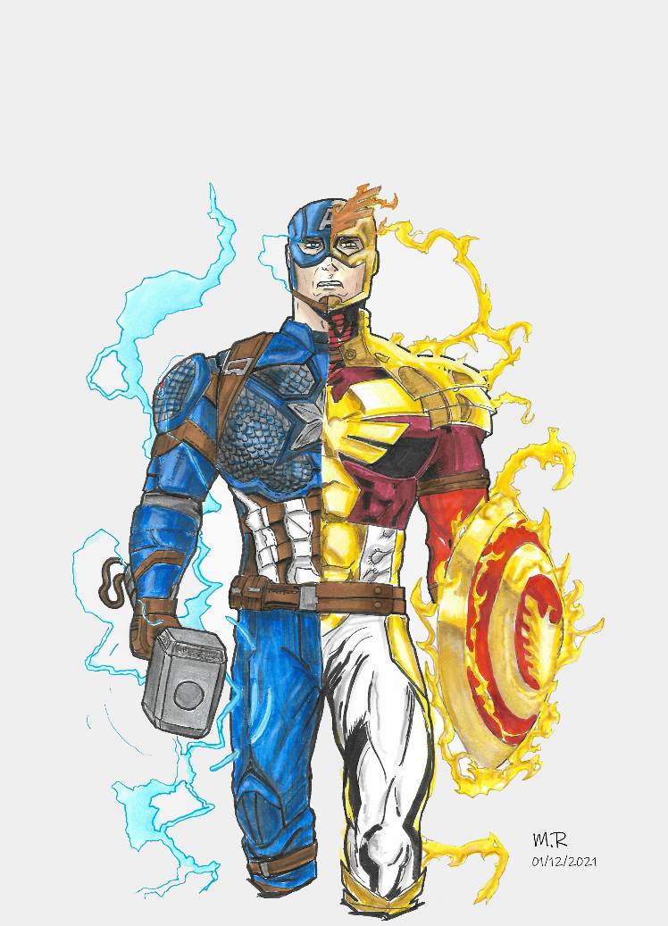 Drawing : Captain America ( End Game x Enter the Phoenix ) - MARVEL ...
