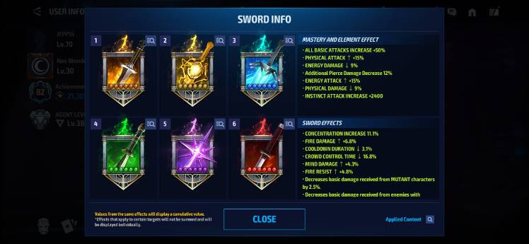 This is a first time I've seen a complete sword deck - MARVEL Future Fight