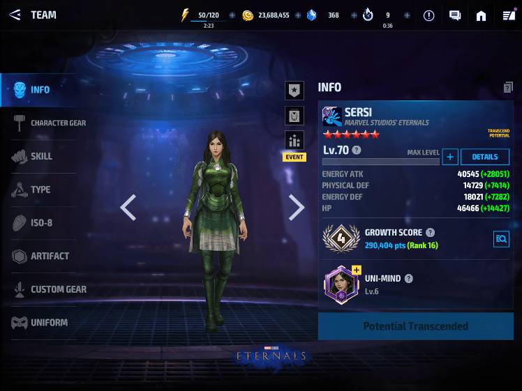 My Highest Ranked Character SERSI!! 😍😍 - MARVEL Future Fight
