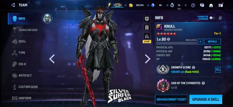 KNULL T4 cost - MARVEL Future Fight