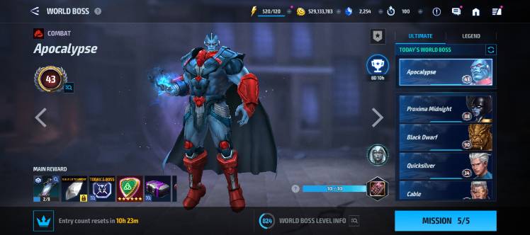 Suggestion regarding world boss ultimate entry - MARVEL Future Fight