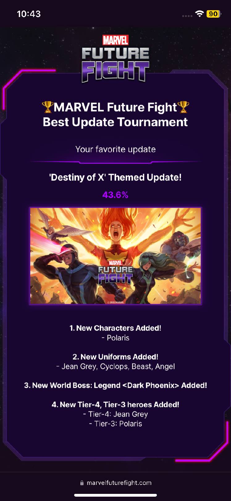 [Best Update Tournament / E32D63EB901A4F5DBB7FDF14093053B4] - MARVEL ...