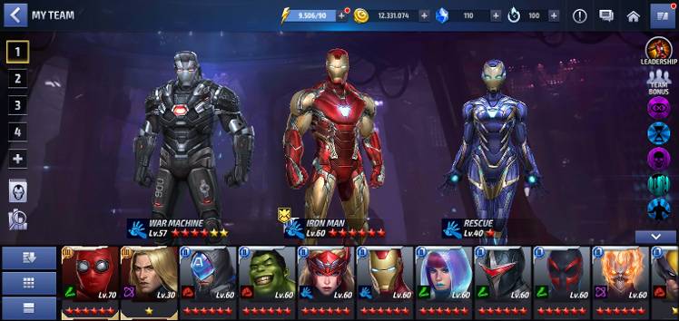 Team iron - MARVEL Future Fight