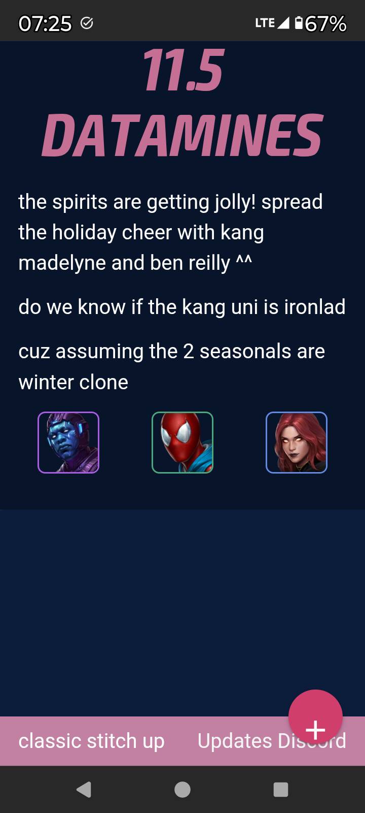 Thoughts on mid-month datamine leak for last update - MARVEL Future Fight