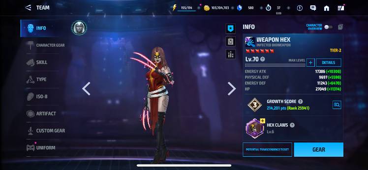 Weapon Hex best CTP???? - MARVEL Future Fight