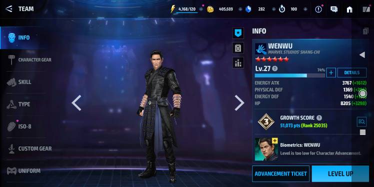 Improvement of character - MARVEL Future Fight