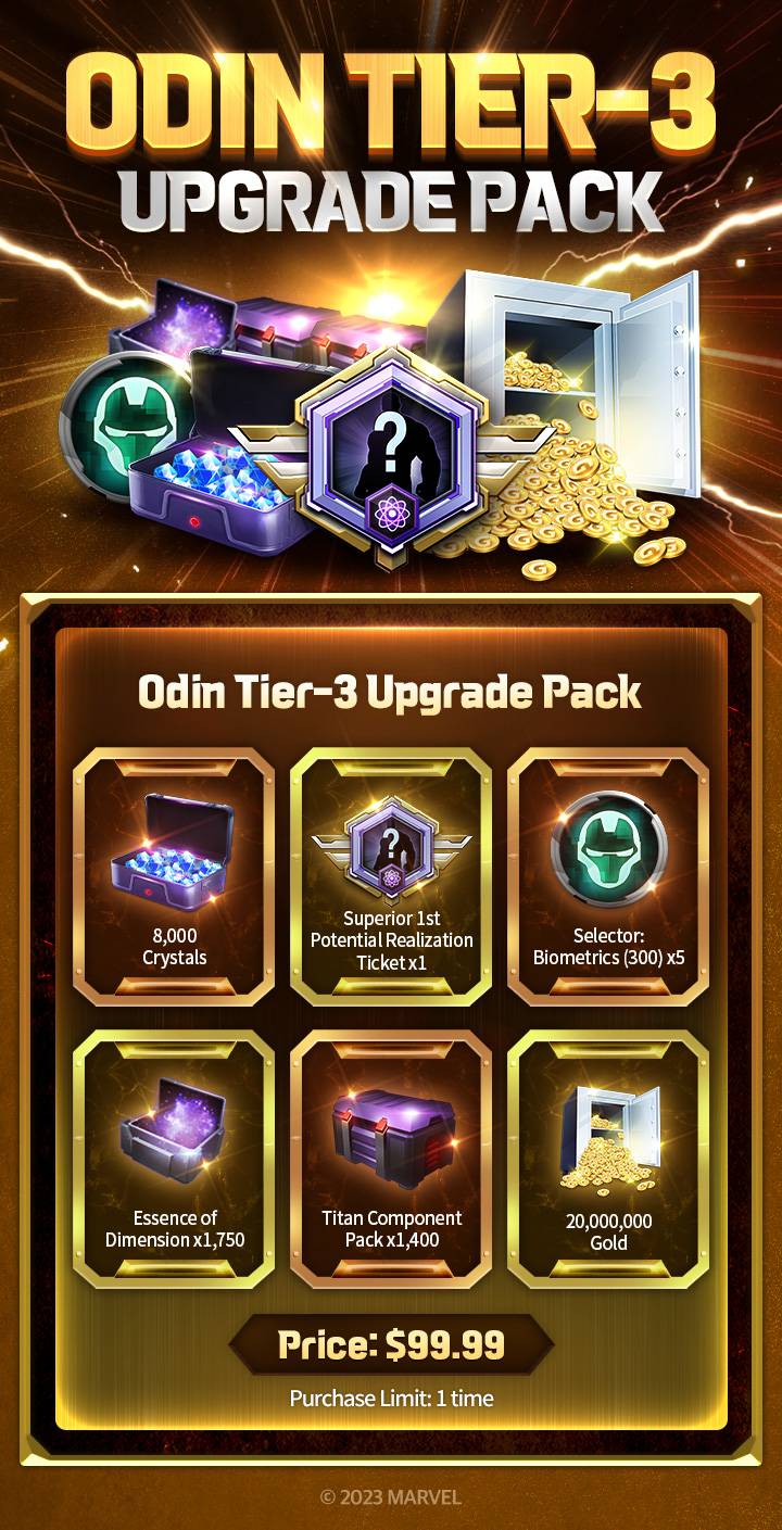 Odin Tier-3 Upgrade Pack - MARVEL Future Fight