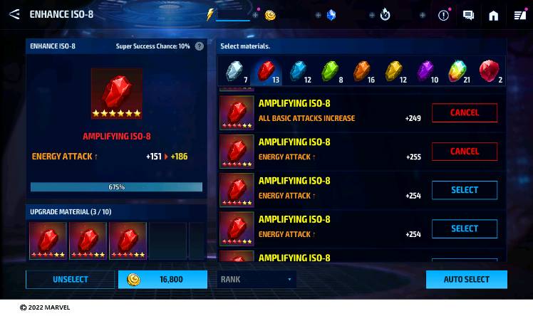 ISO-8 Guide - MARVEL Future Fight