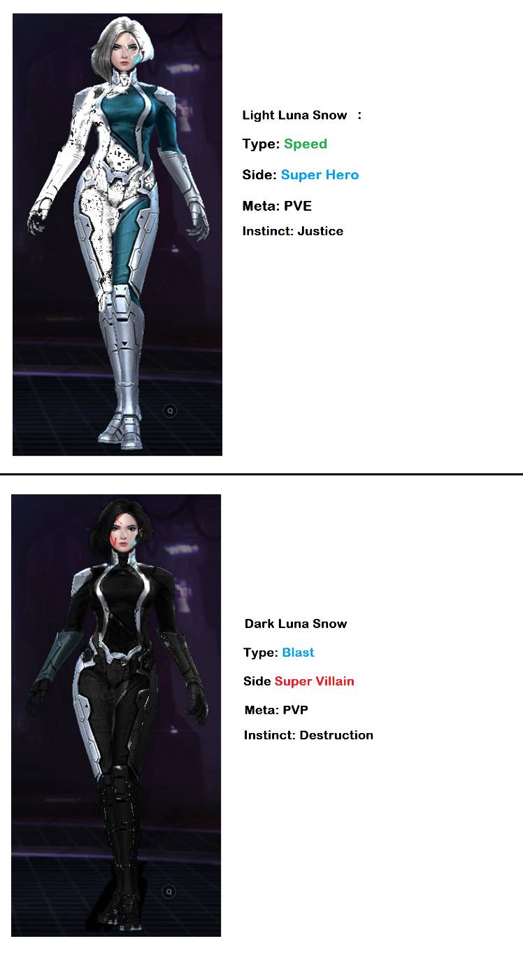 Synergy Uniforms For Luna - MARVEL Future Fight
