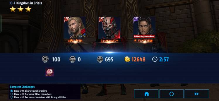 13-1 hard to clear with 2 t4 char - MARVEL Future Fight