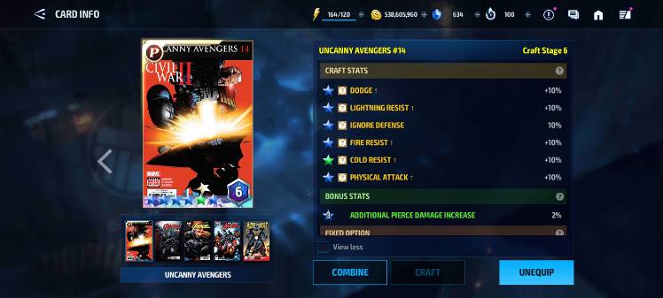 Card craft combine RNG didn't surprise me - MARVEL Future Fight