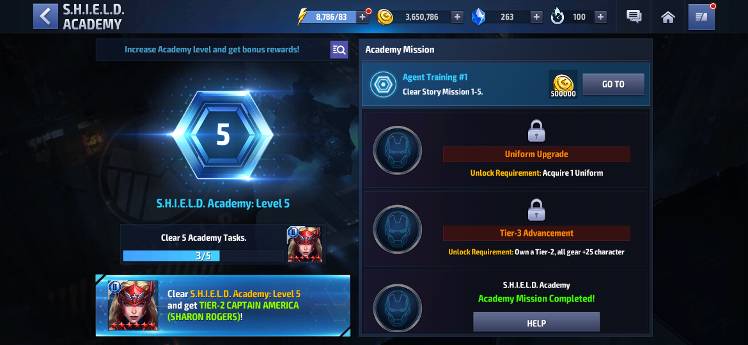 Shield academy mission - MARVEL Future Fight
