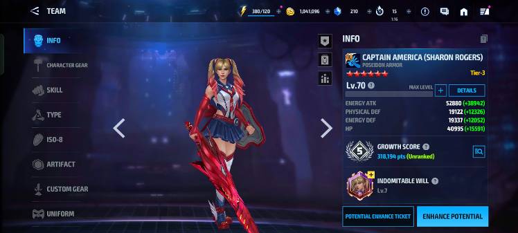 My Sharon Rogers Build Update - MARVEL Future Fight