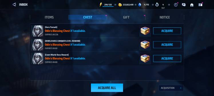 Today i got 3 odin blessing chests free 🔥 - MARVEL Future Fight