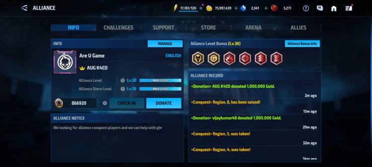 Recruiting AC player, AC Rank 103 - MARVEL Future Fight