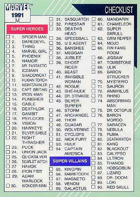 Marvel CHECKLIST. - MARVEL Future Fight