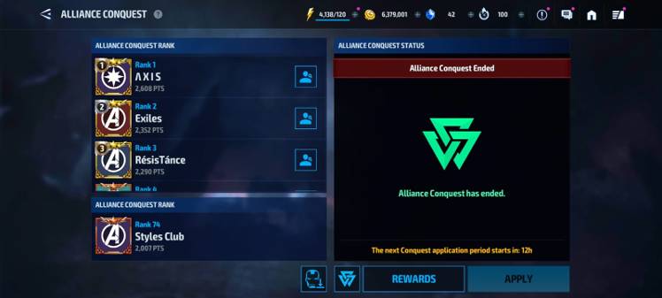 Styles club is recruiting 🔥_ ac rank 74 - MARVEL Future Fight