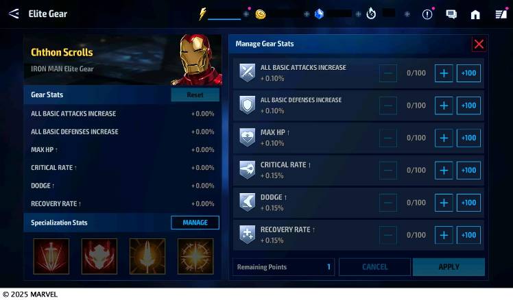 Elite Gear - MARVEL Future Fight