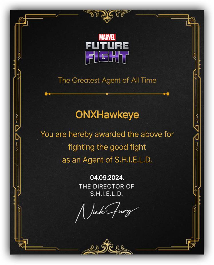 [Agents award to you/ ONX Hawkeye] - MARVEL Future Fight
