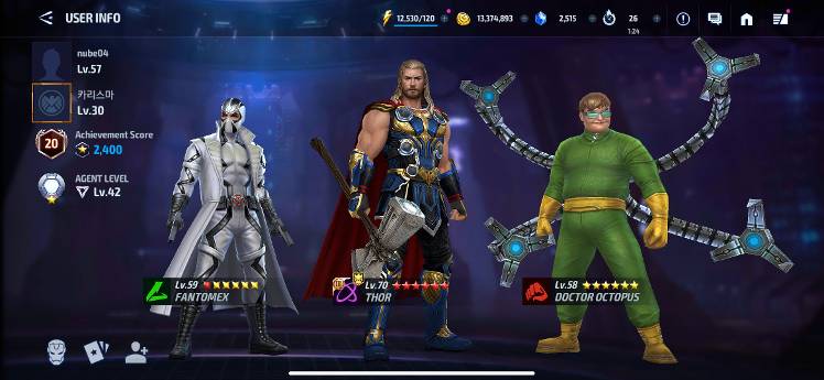 Hacker player name nube04 - MARVEL Future Fight