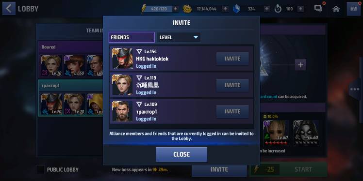 [Giant Boss Raid Friends / Boured] - MARVEL Future Fight
