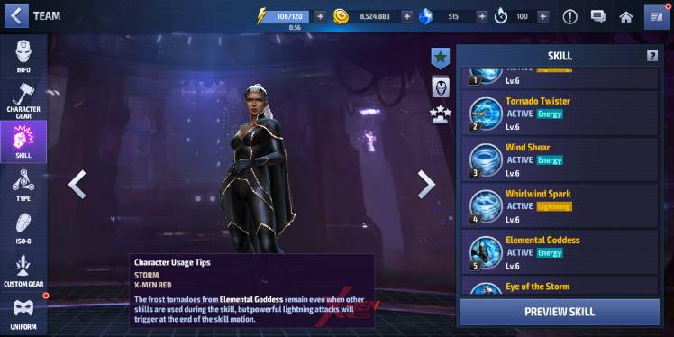 My Storm's Build. - MARVEL Future Fight