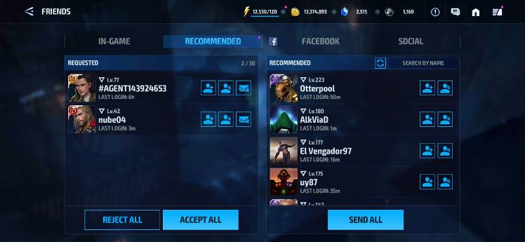 Hacker player name nube04 - MARVEL Future Fight