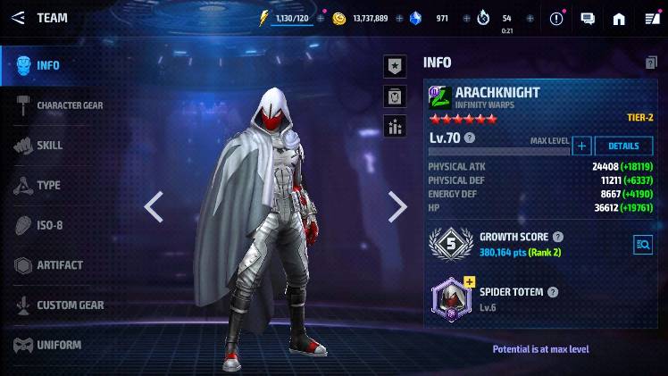 [Aracknight / captain fortune] - MARVEL Future Fight