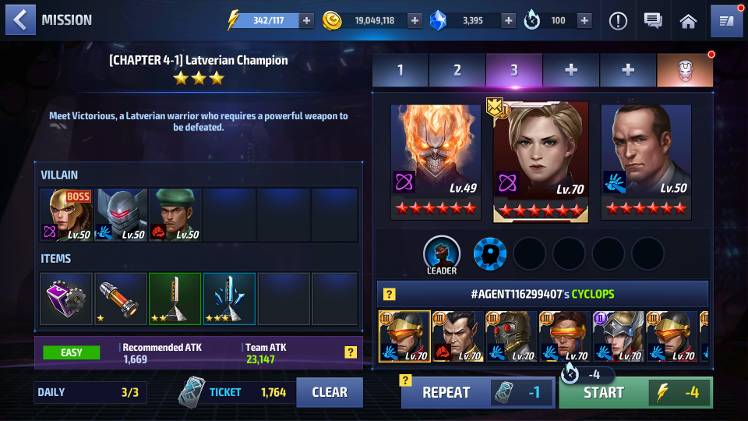 Dimension shift bio missing - MARVEL Future Fight