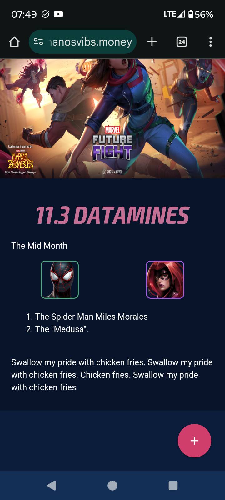 Source of update mid-month datamine for September - MARVEL Future Fight
