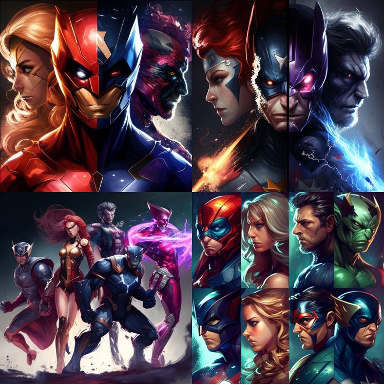 Artificial intelligence draws marvel characters part 2 - MARVEL Future ...