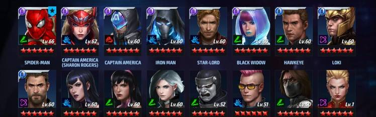 Character building - MARVEL Future Fight