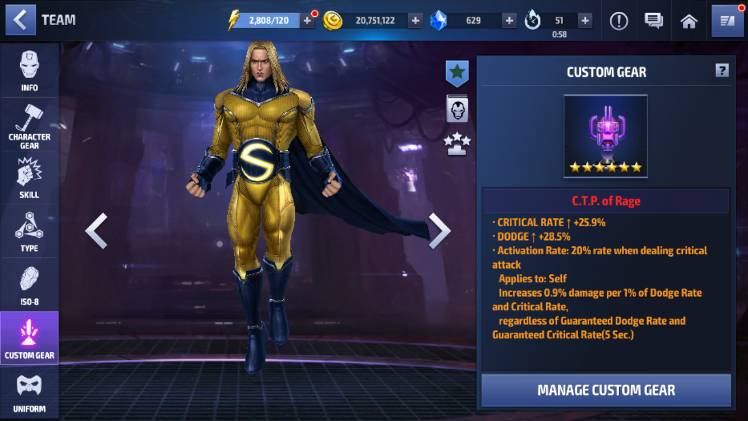 What does my sentry lack? - MARVEL Future Fight