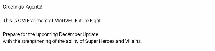 December update is nwh confirmed - MARVEL Future Fight