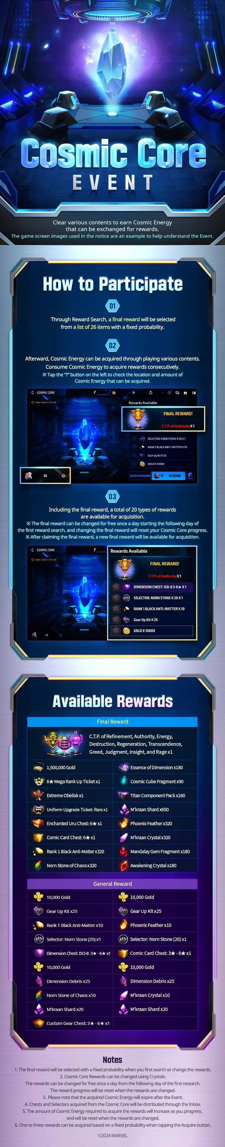 Cosmic Core Event - MARVEL Future Fight