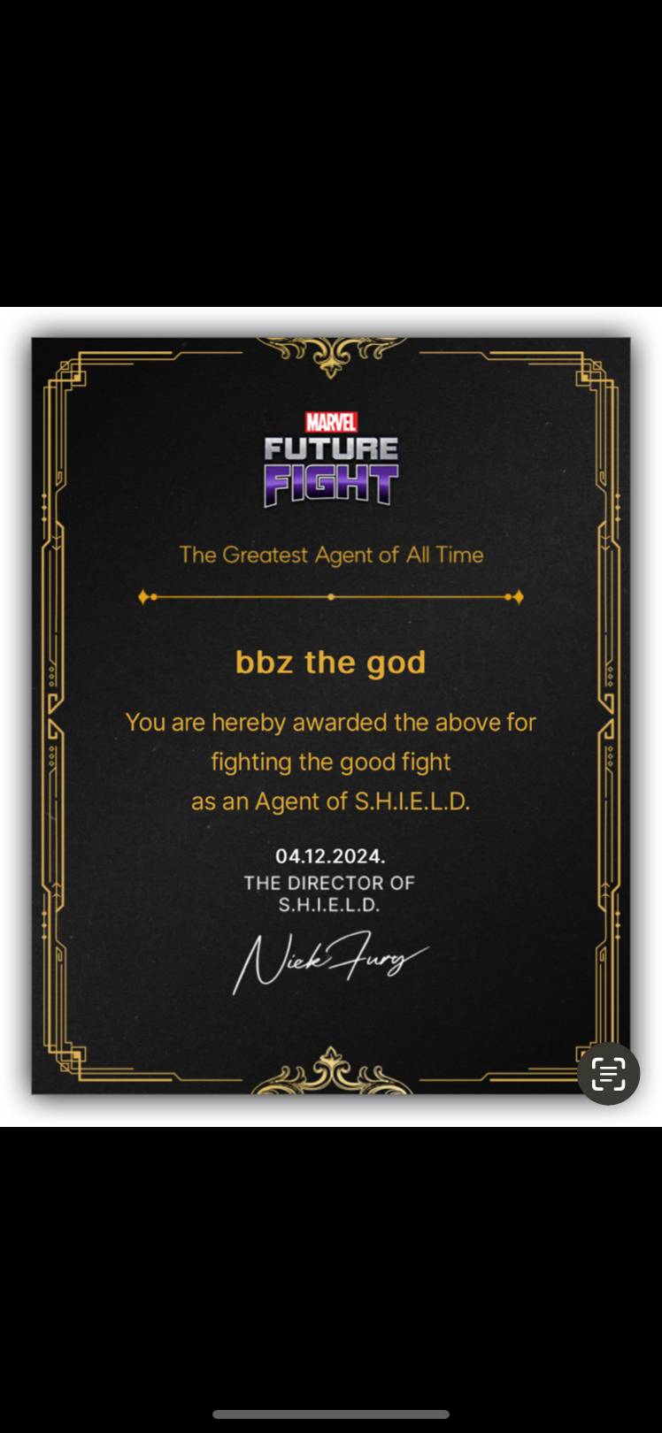 [Agent Awards to You! / bbz the god] - MARVEL Future Fight