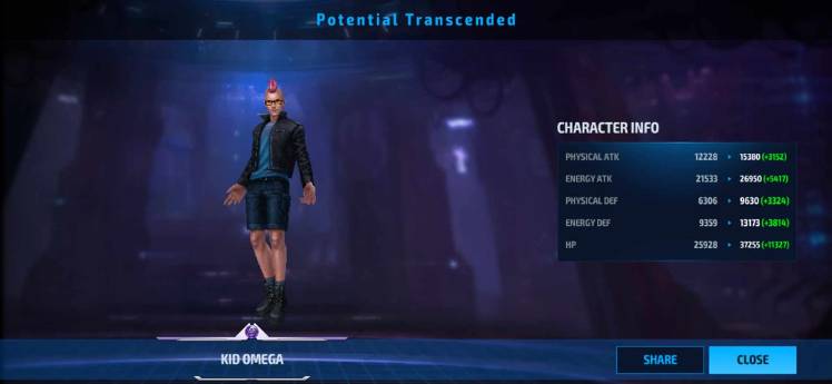 15th Transcended potential Kid Omega - MARVEL Future Fight