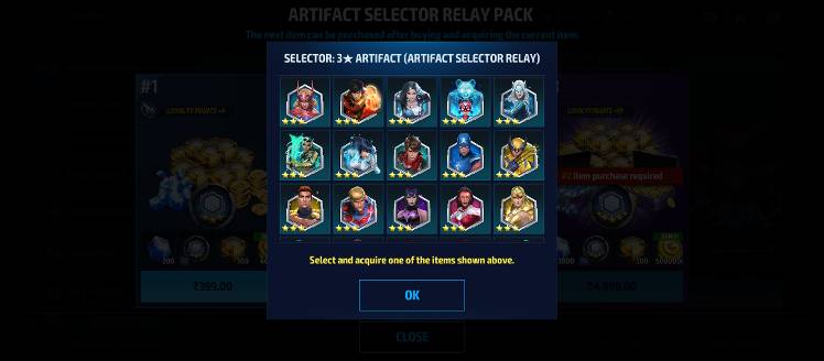 Wolverine artifact in 399 Rupay - MARVEL Future Fight