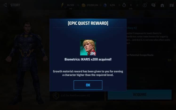 Free IKARIS bios for his uniform - MARVEL Future Fight